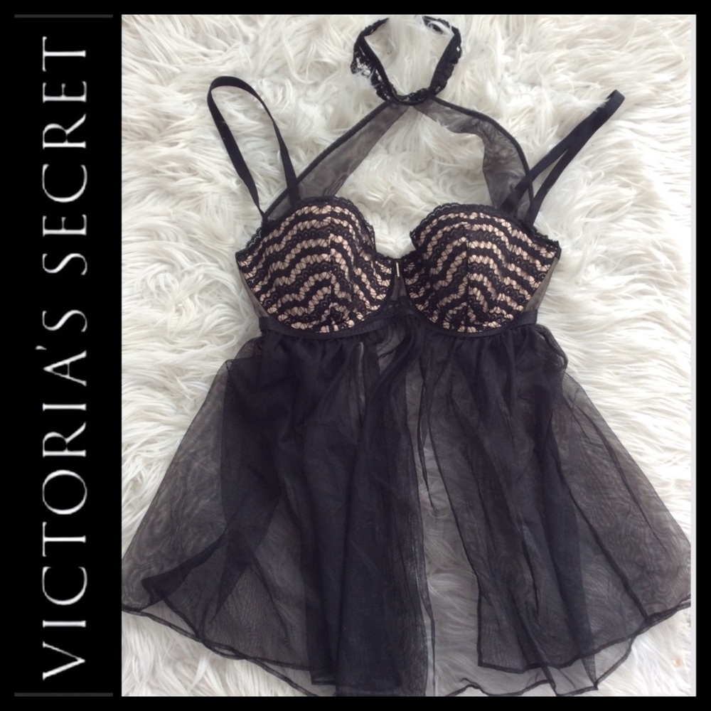 Victoria’s Secret Sheer Choker Baby Doll - Gem